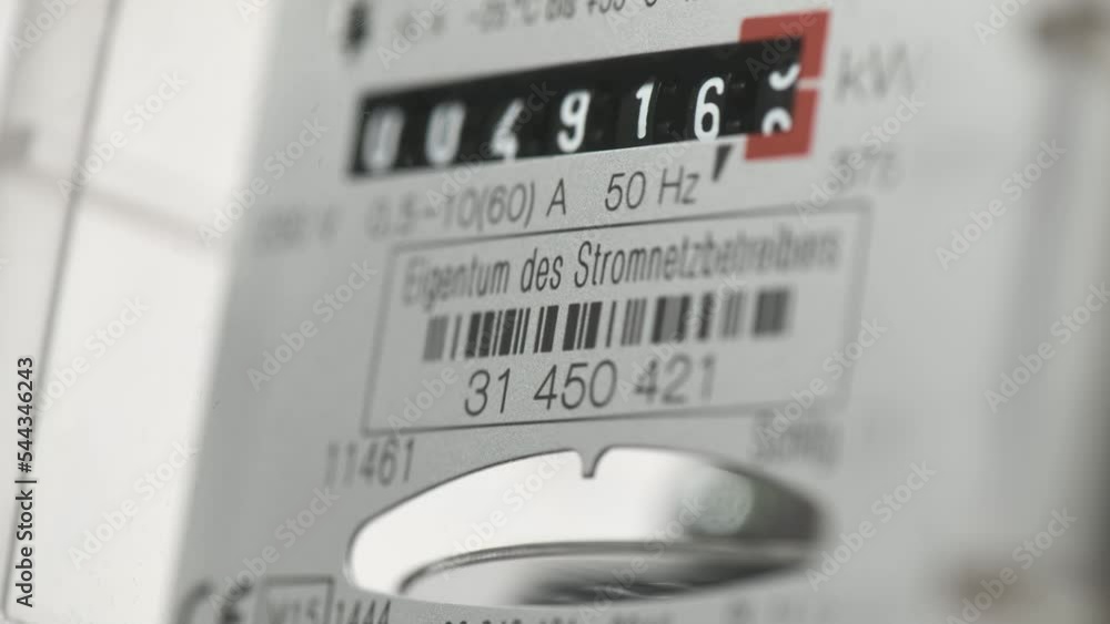 a fast running electricity meter, shifted focus Stock Video | Adobe Stock