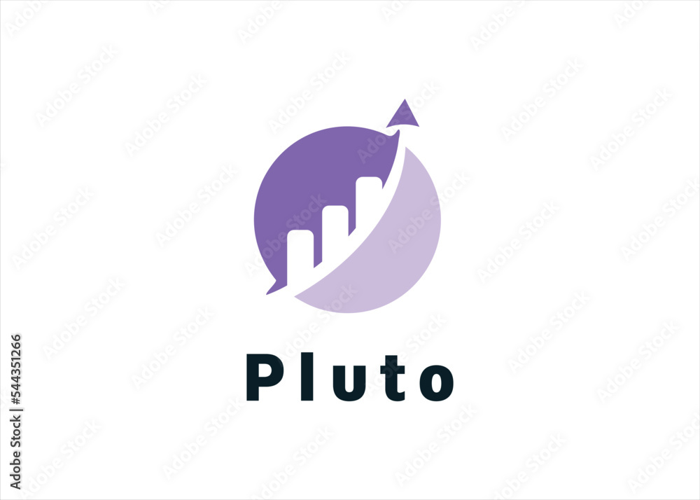 Pluto planet logo design Stock Vector | Adobe Stock