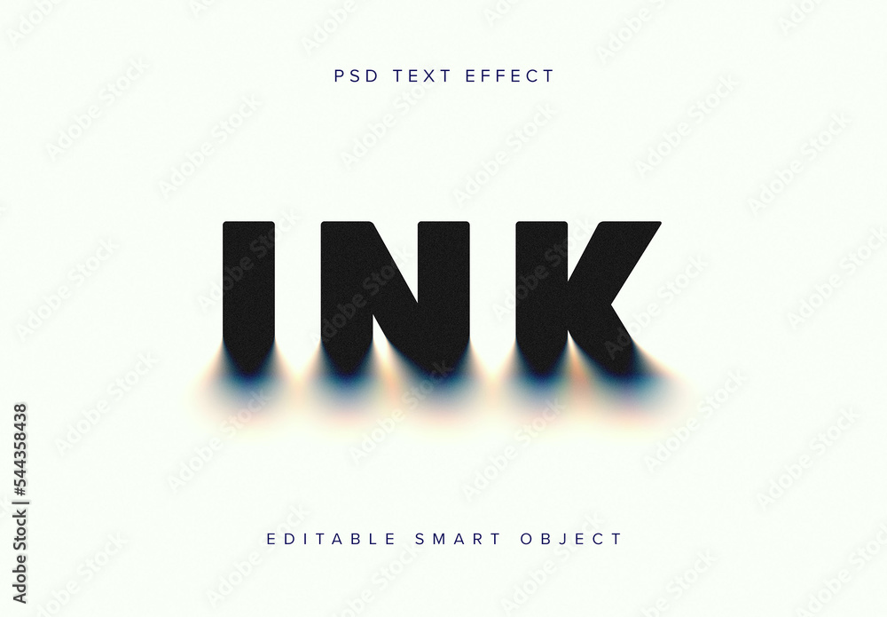 Ink Bleed Text Effect Mockup Stock Template | Adobe Stock