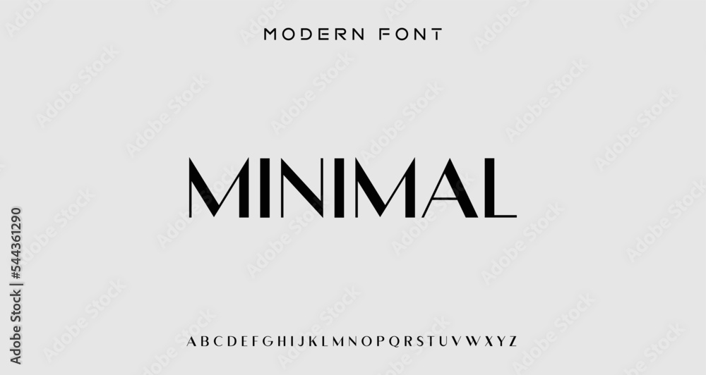 Vetor do Stock: MINIMAL Tech alphabet letters font. Minimal Lettering ...