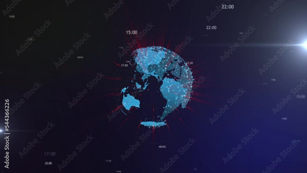 News Graphics Background Loop Of The World Map Spinning vídeo do Stock ...