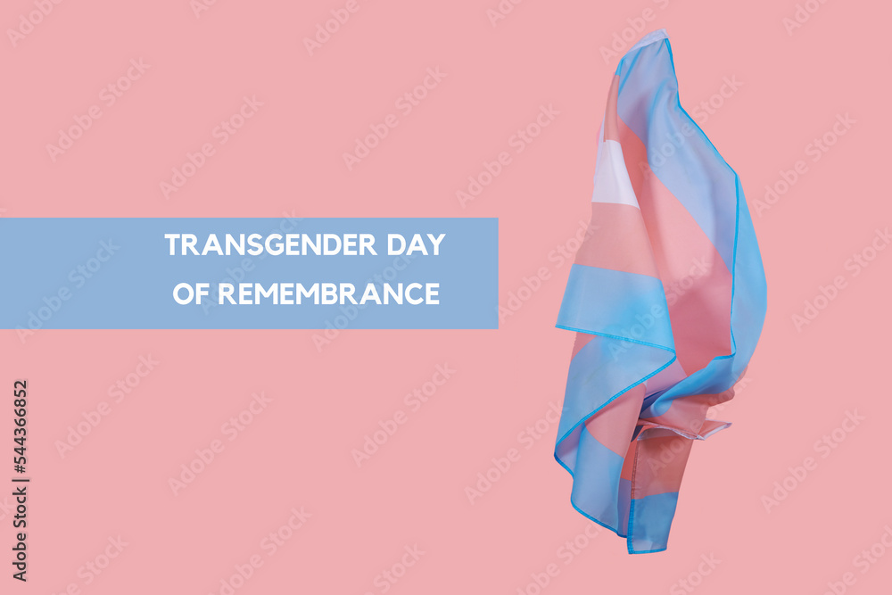 text transgender day of remembrance and flag Stock Photo | Adobe Stock