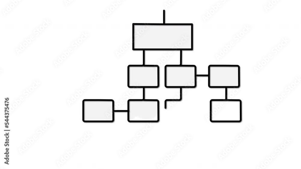 Decision tree, flow chart self drawing animation. Decision tree, flow ...