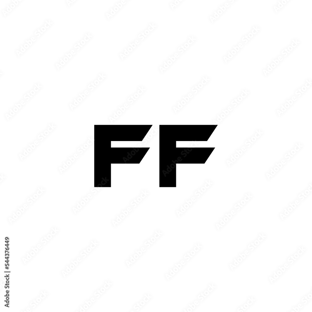 FF letter logo design with white background in illustrator, vector logo ...