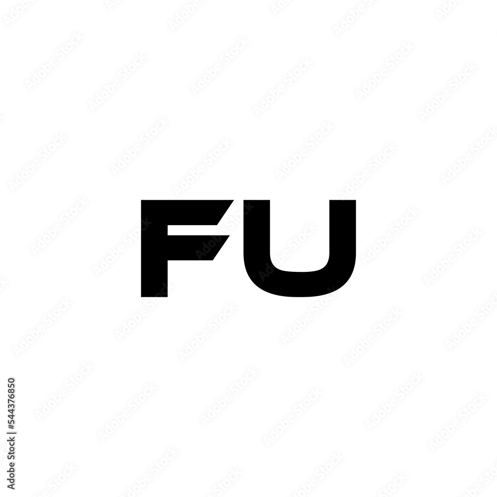 FU letter logo design with white background in illustrator, vector logo ...