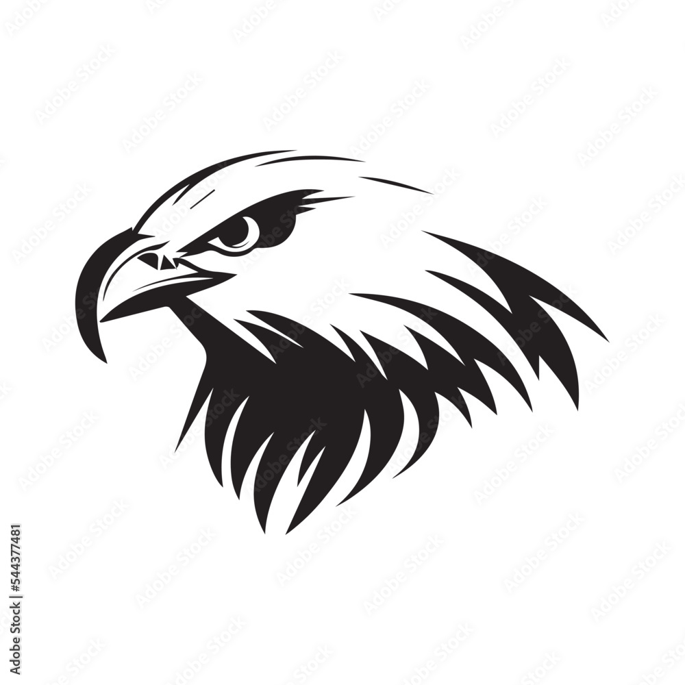 Minimal eagle logo. Clean modern vector symbol of bird. Isolated icon ...