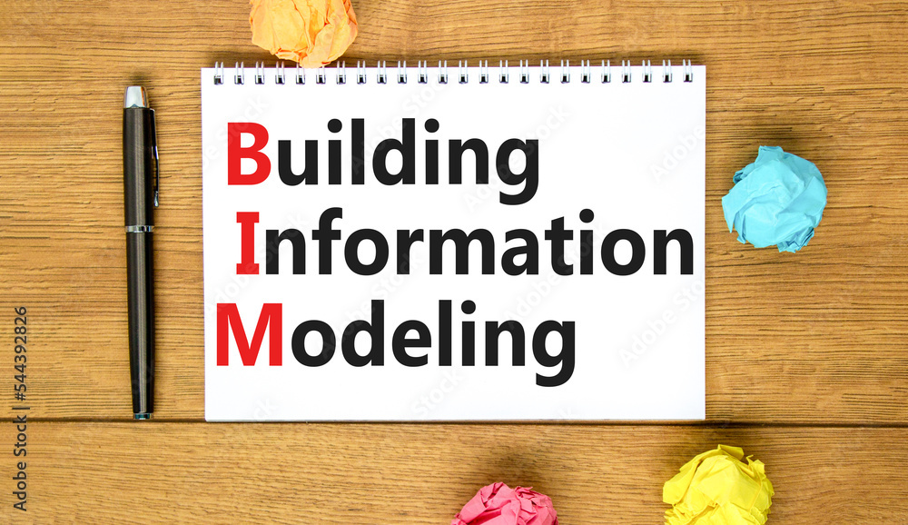 BIM building information modeling symbol. Concept words BIM building ...