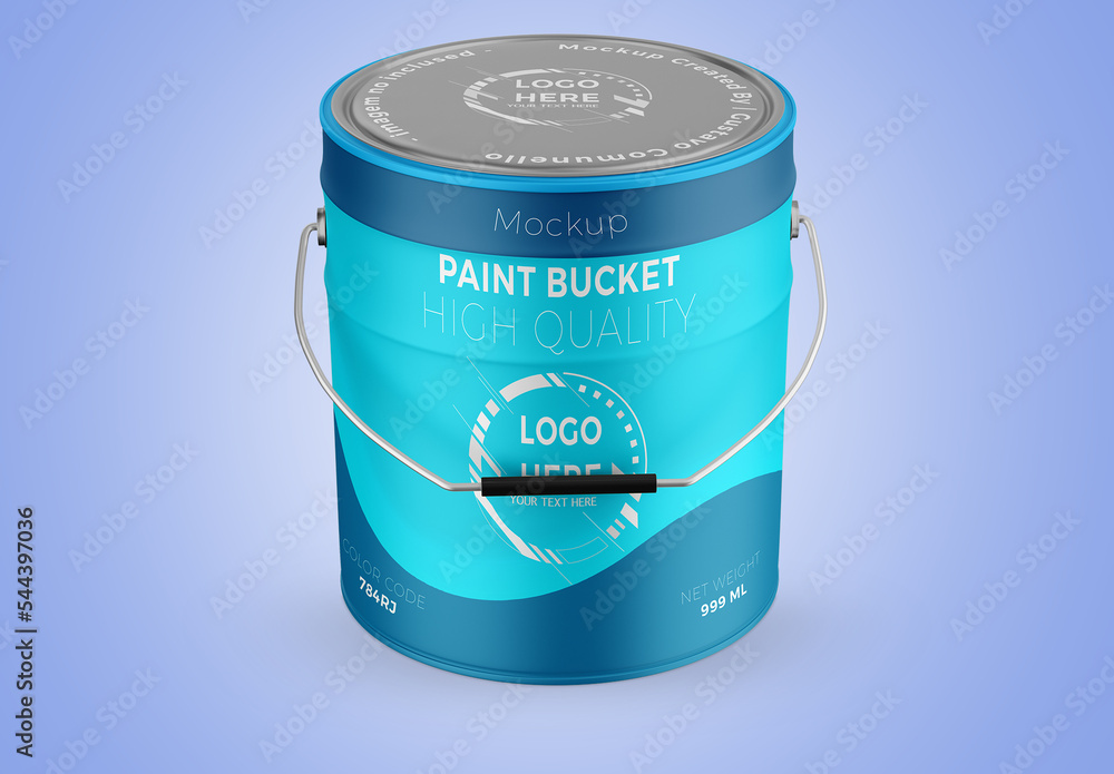 Paint Bucket Mockup Stock Template | Adobe Stock