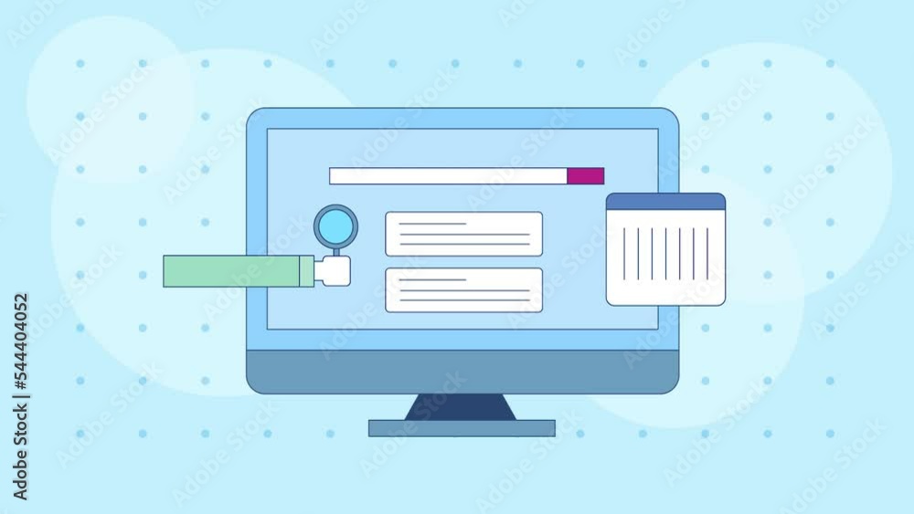 User browsing web, search engine answering user query, SEO concept ...