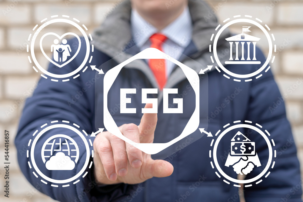 ESG Environmental Social Governance Concept. ESG Environment Safety ...