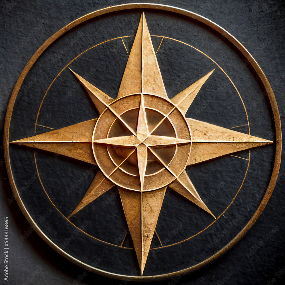 A compass rose in a square format is a nice navigation tool to go in ...