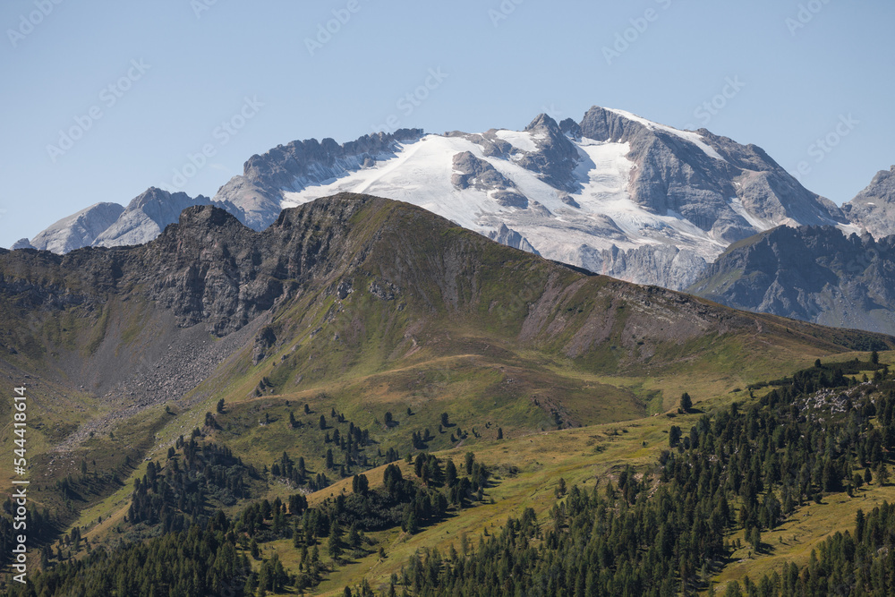 Marmolada mount is the highest peak in the Italian Dolomites with its ...