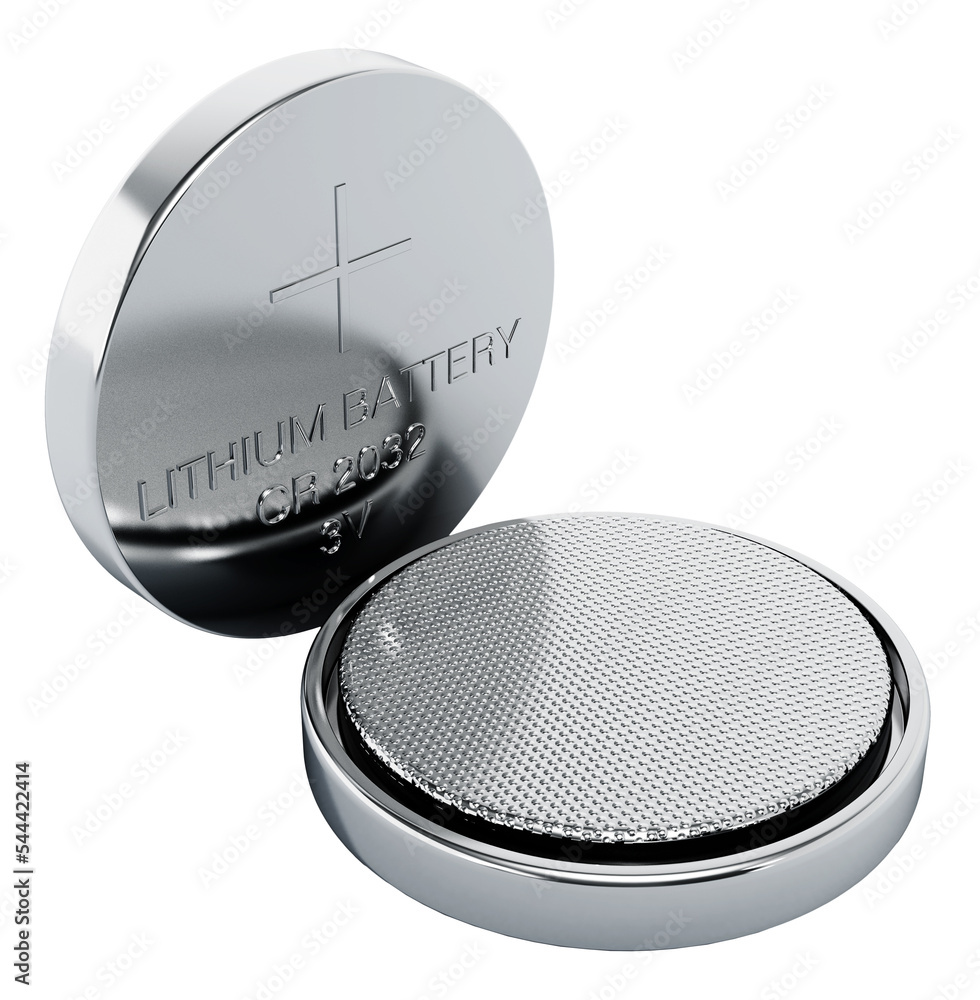 Two button cells on transparent background. Stock Illustration | Adobe ...