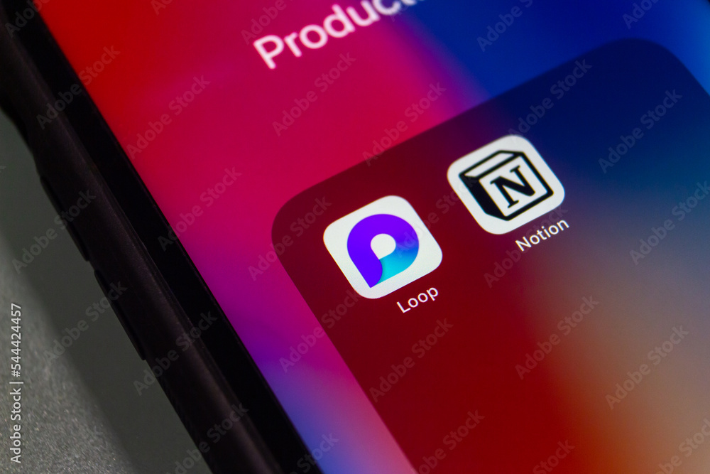 Vancouver, CANADA - Nov 4 2022 : Icons of Microsoft Loop (as part of ...