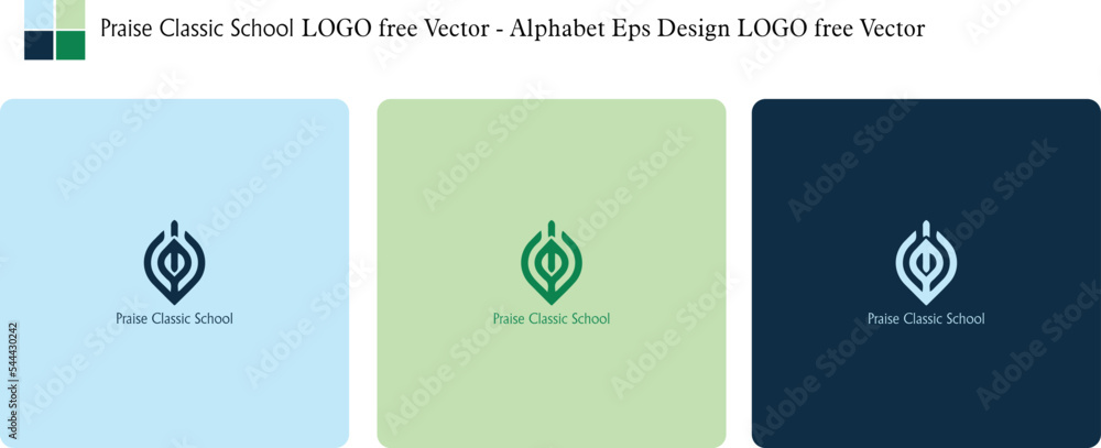 Praise Classic School LOGO free Vector - Alphabet Eps Design LOGO free ...