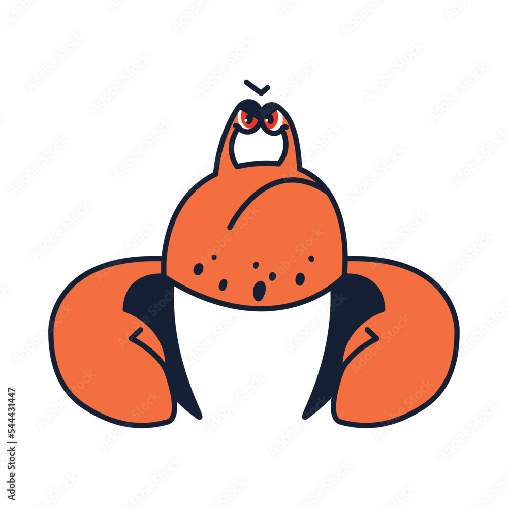 Cartoon Angry Crab