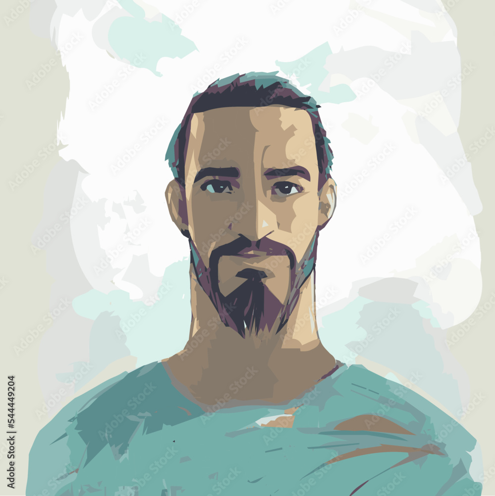 Male Vector Illustration A Man With A Beard Is An Illustration In The