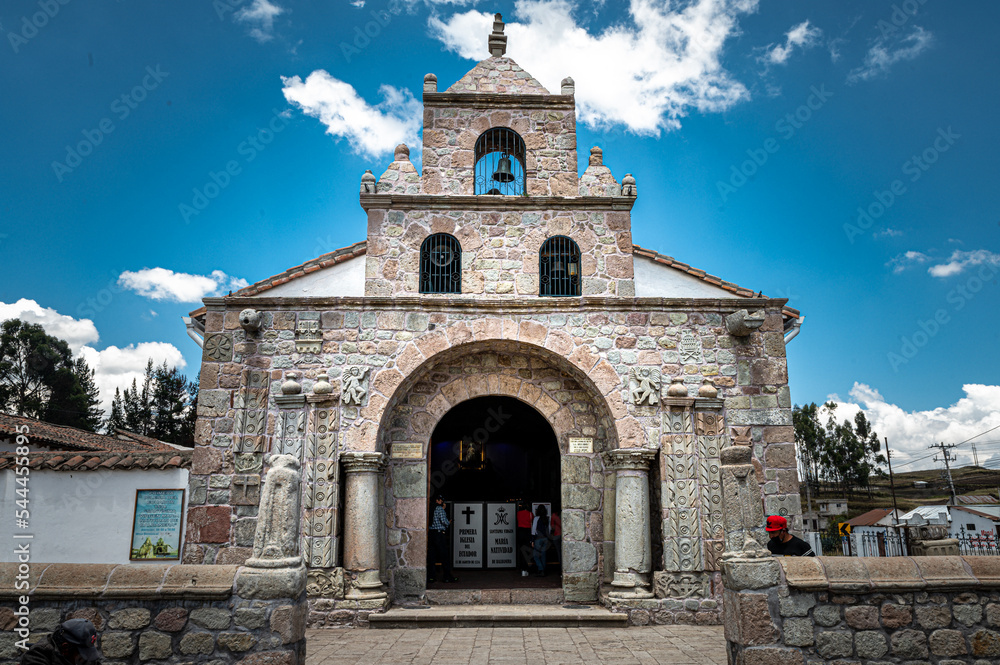 Church of Balbanera, the first church built in Ecuador (1534). Virgen ...