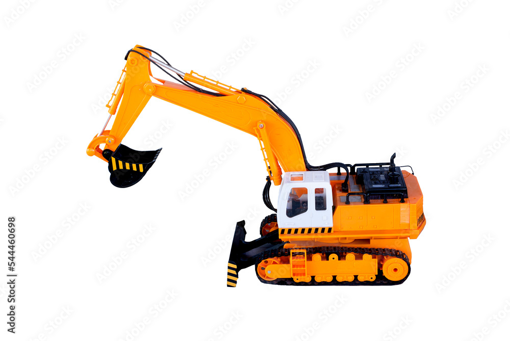 Children's toy backhoe isolated on transparent background PNG file ...