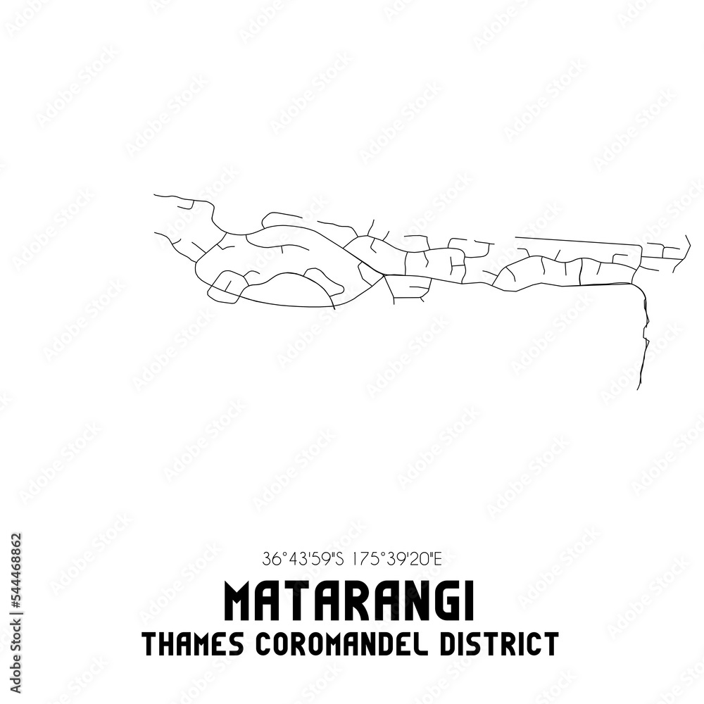 Matarangi, Thames-Coromandel District, New Zealand. Minimalistic road ...