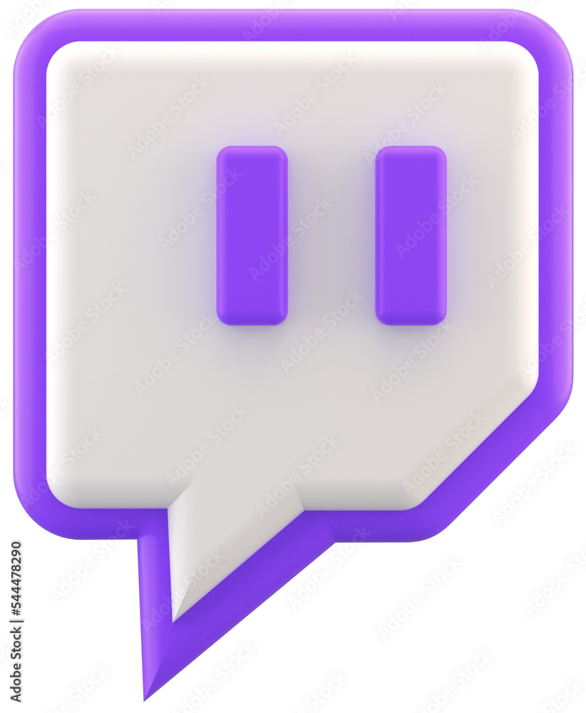 Valencia, Spain - November, 2022: Twitch isolated logo violet icon with ...