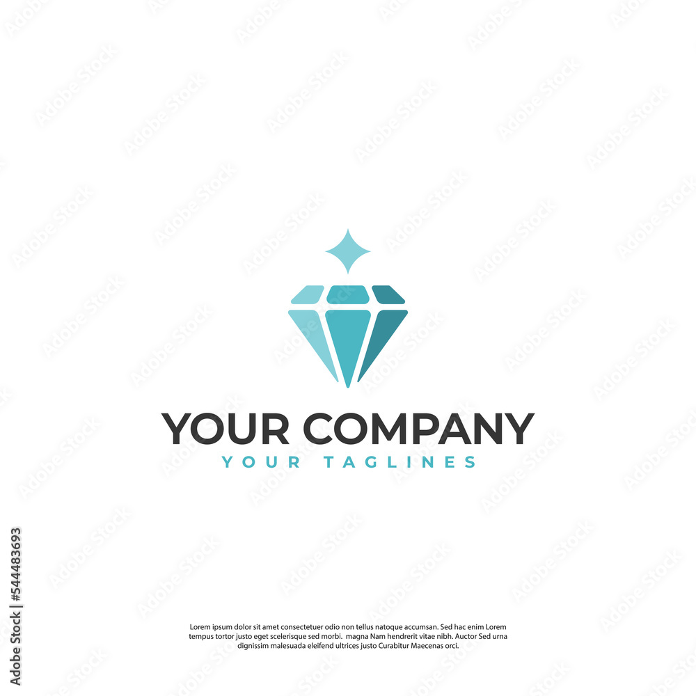 gemstone logo in simple modern style Stock Vector | Adobe Stock
