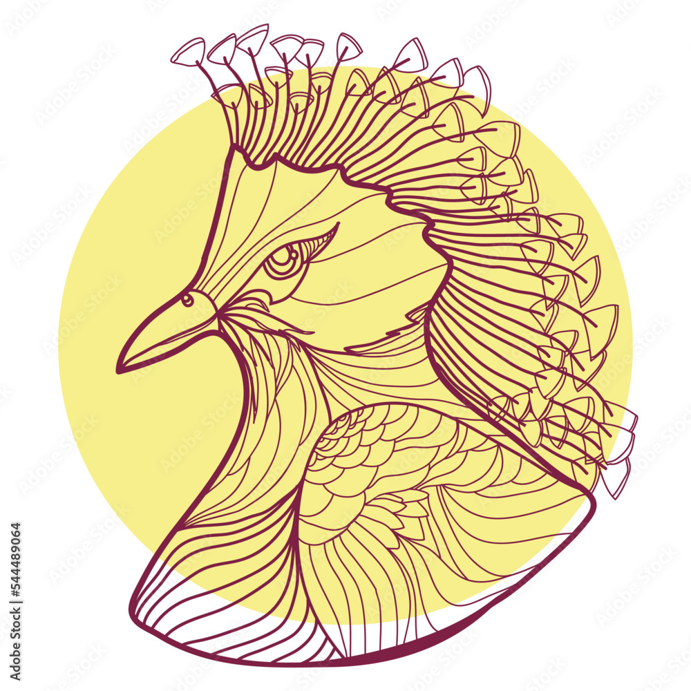 Victoria Crown Pigeon or named as Blue crown Pigeon Vector illustration ...