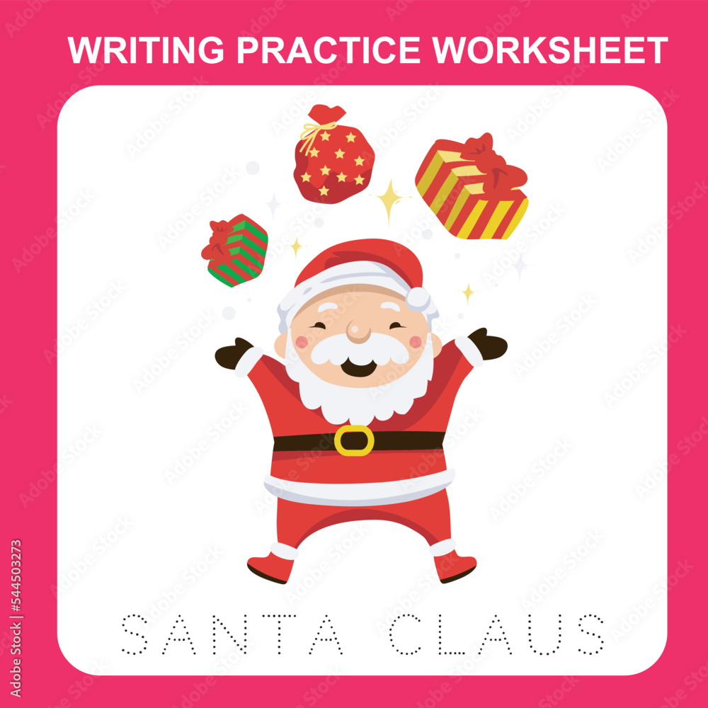Writing practice worksheet. Educational printable sheet for children ...