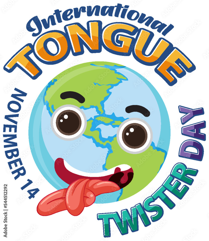 International Tongue Twister Day Banner Design Stock Vector | Adobe Stock