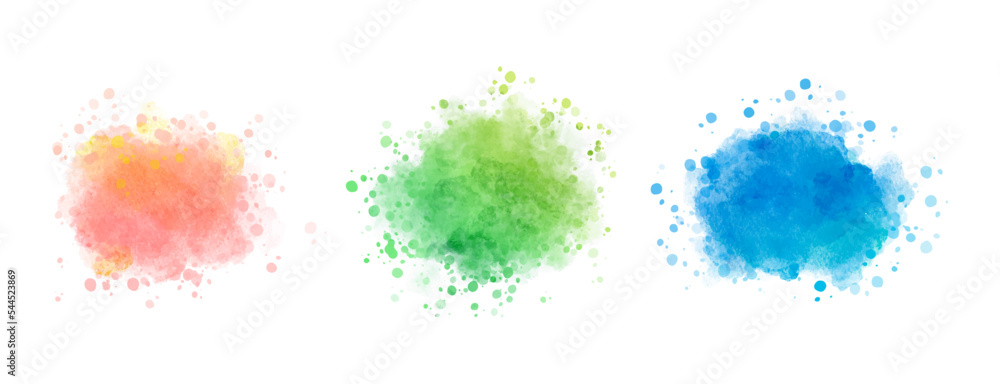 watercolor vector splashes; background for title and logo Stock Vector ...