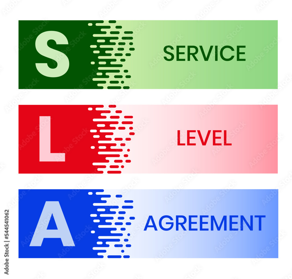 SLA - Service Level Agreement acronym, business concept background ...