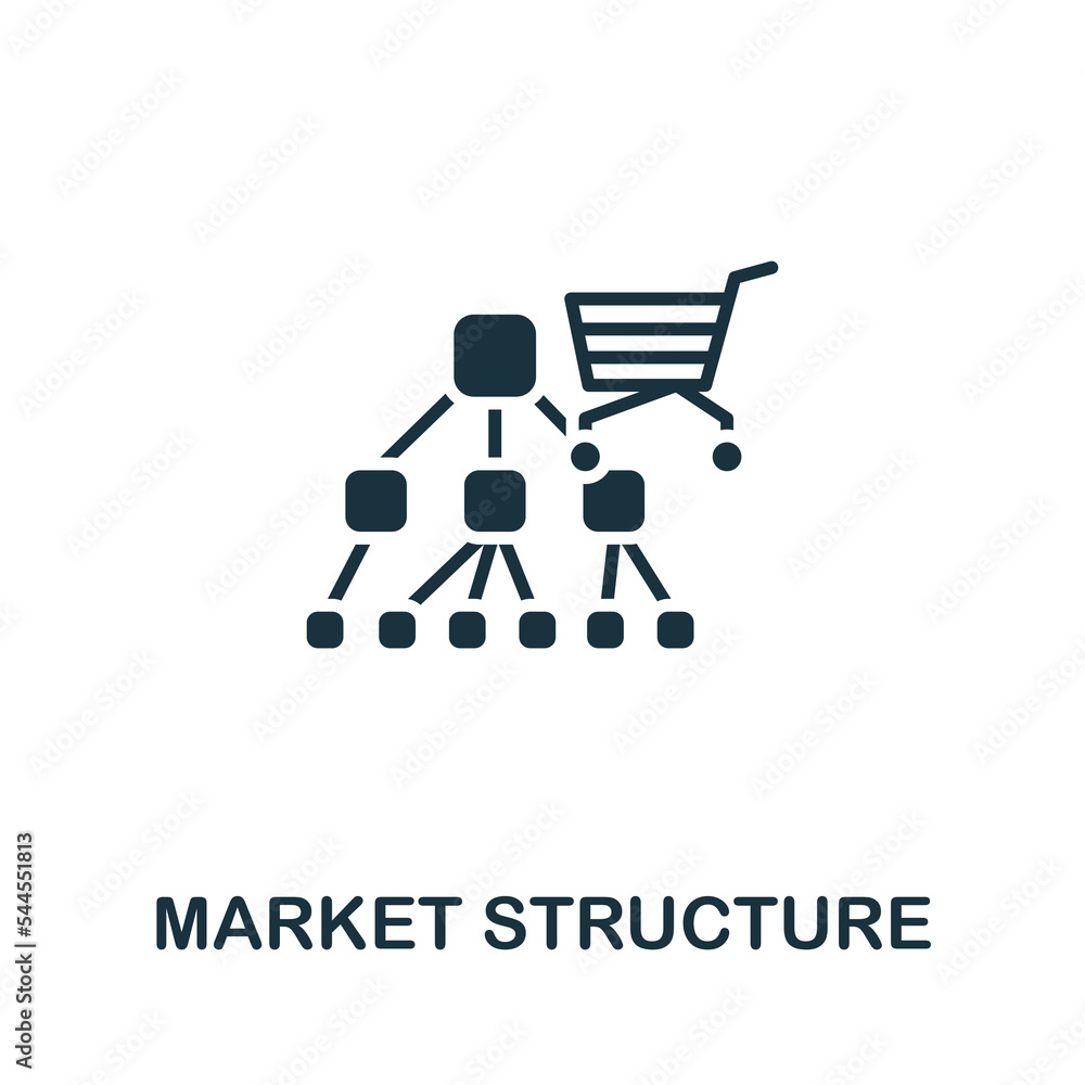 Market Structure icon. Monochrome simple Global Business icon for ...
