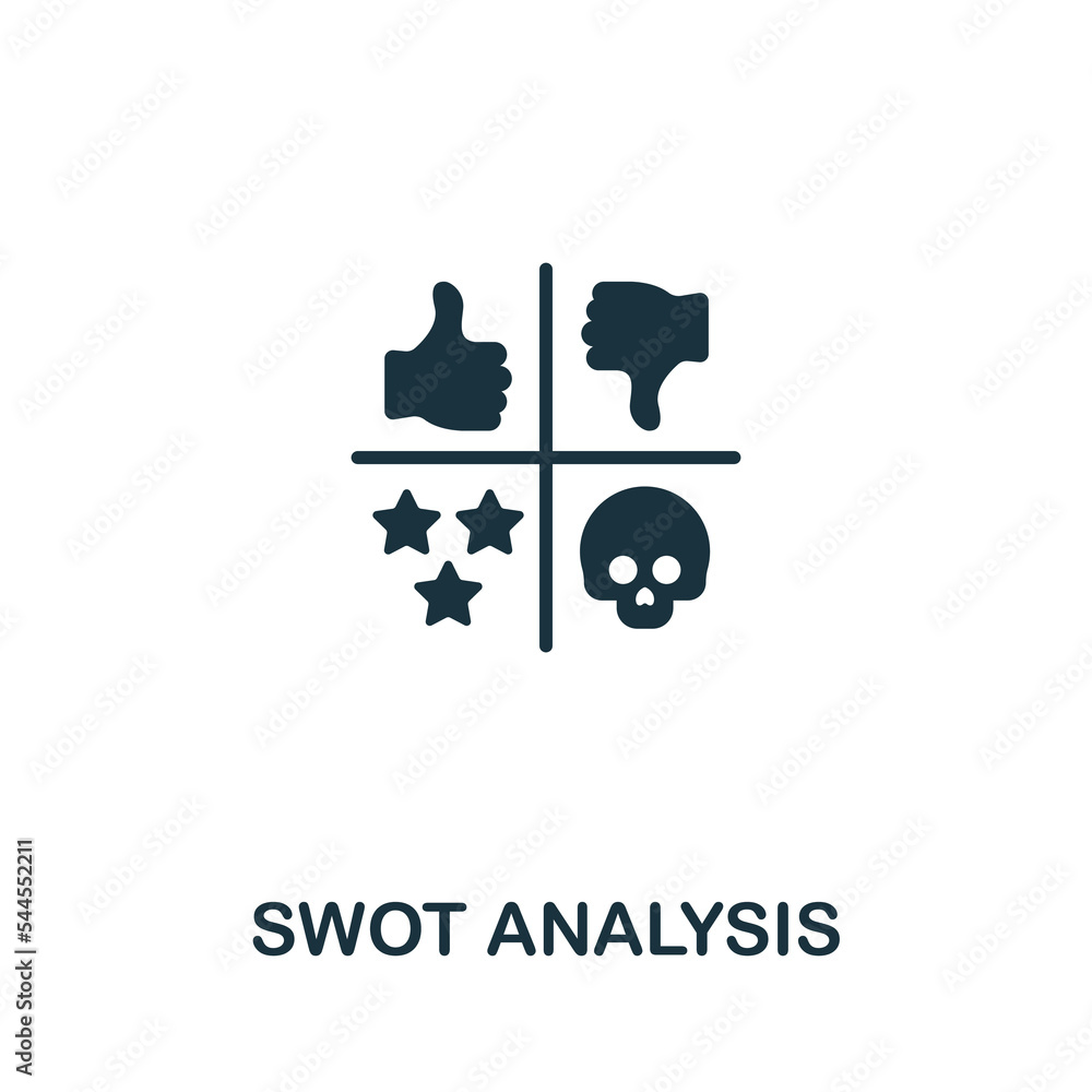 Swot Analysis icon. Monochrome simple Global Business icon for ...