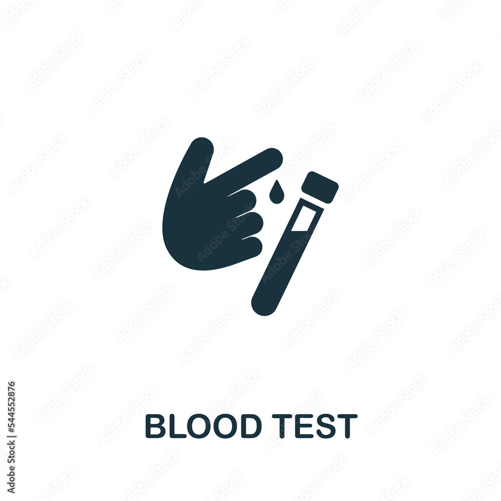 Blood Test icon. Monochrome simple Healthcare icon for templates, web ...