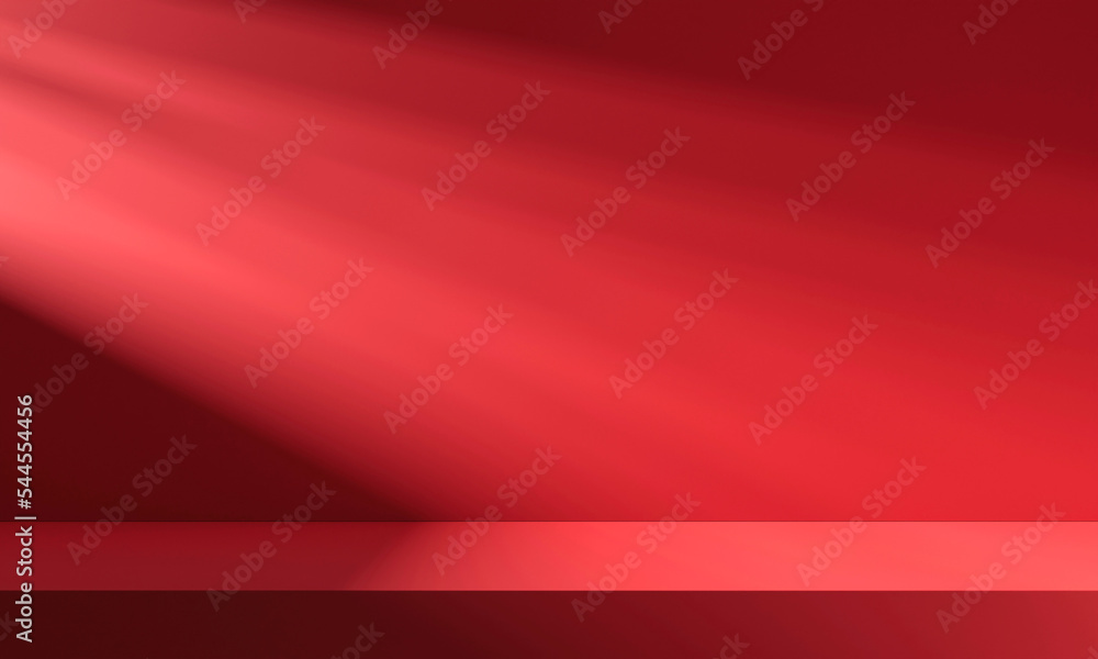 Minimal red background Christmas Valentines and Chinese new year. Room ...