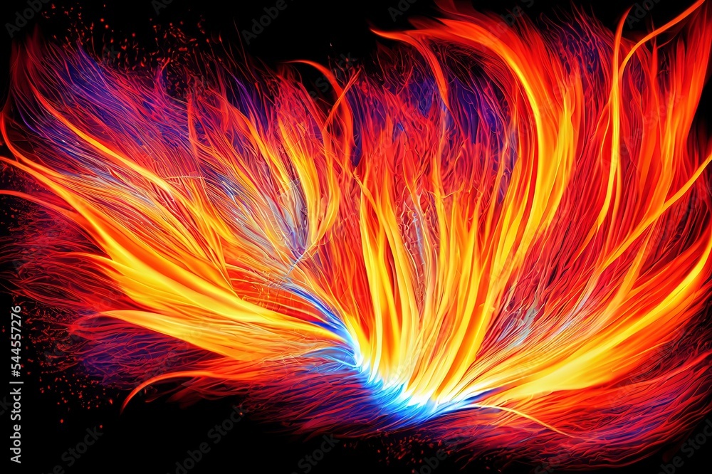 Fire PNG. Realistic Fire Flames with smoke, blue fire and sparkles ...