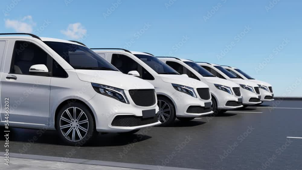 Video „VIP Transport with Fleet of Vehicles in White Color Animated VIP ...