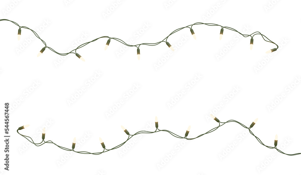 Fairy Light String with transparent background Stock Illustration ...