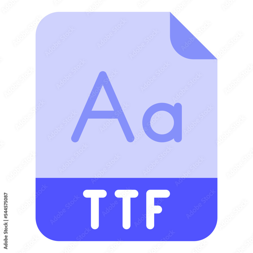 ttf file format extension icon Stock Vector | Adobe Stock