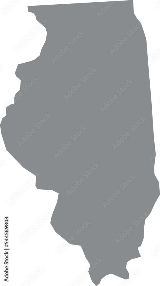 Illinois Map Vector, United States of America, Isolated on Transparent ...