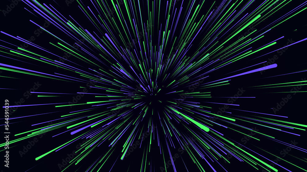 Abstract hyperspeed background. Movements of big data cyberspace ...