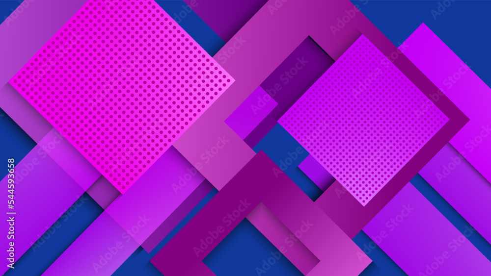 Abstract blue pink and purple gradient background with square shapes ...