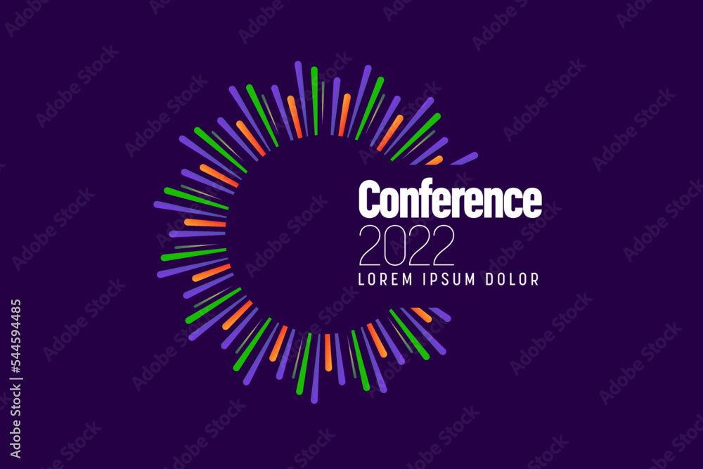 Modern Abstract Colorful Conference Logo Template for Your Event or ...