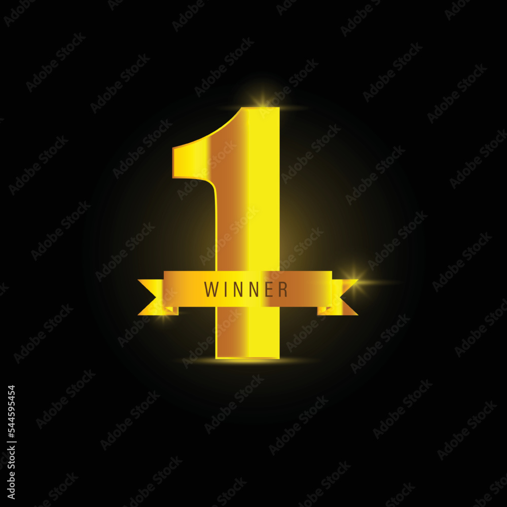 1st position template for award, competition, position, place vector ...