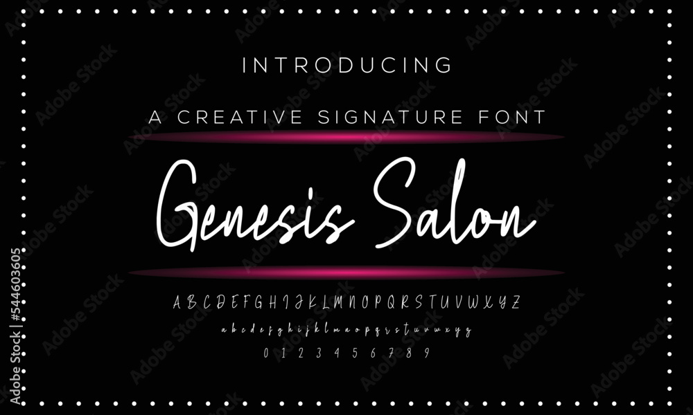 Genesis Salon Signature Font Calligraphy Logotype Script Font Type Font ...