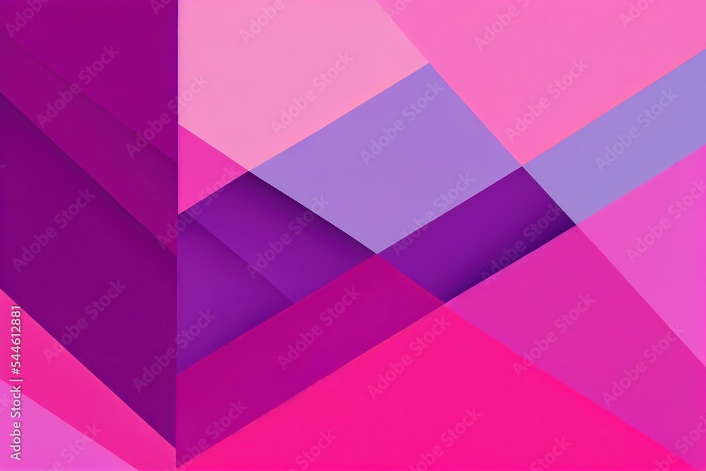 Polygonal geometric shapes of purple, lilac and pink colors in the form ...