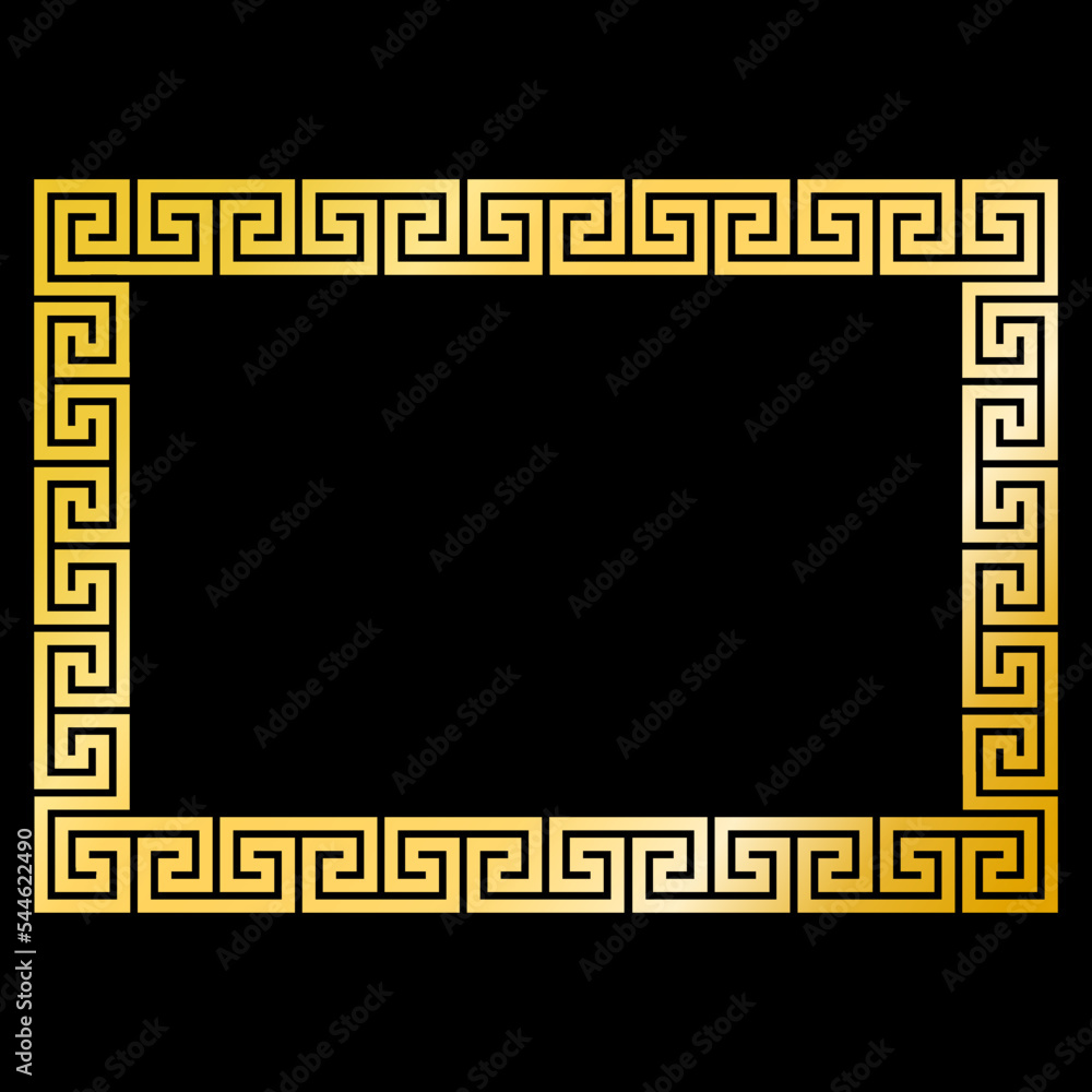 Greek gold frame border illustration jpeg image , png transparent ...