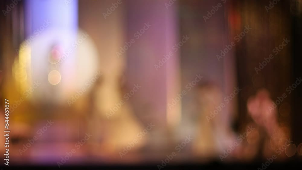 Blur and defocus, background for design. Stage light at a concert show ...