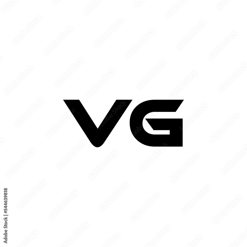 VG letter logo design with white background in illustrator, vector logo ...