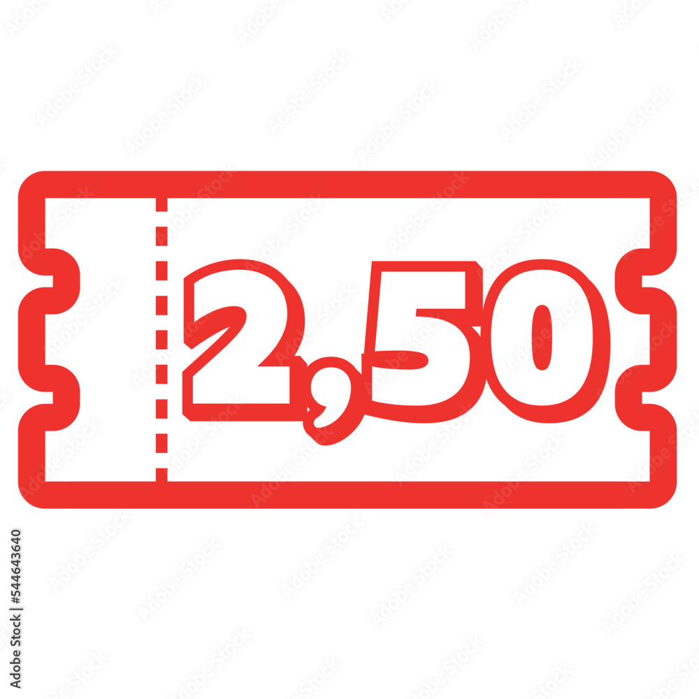 Ticket Rifa Ingresso Ilustração Vetor Comercial Stock Vector | Adobe Stock